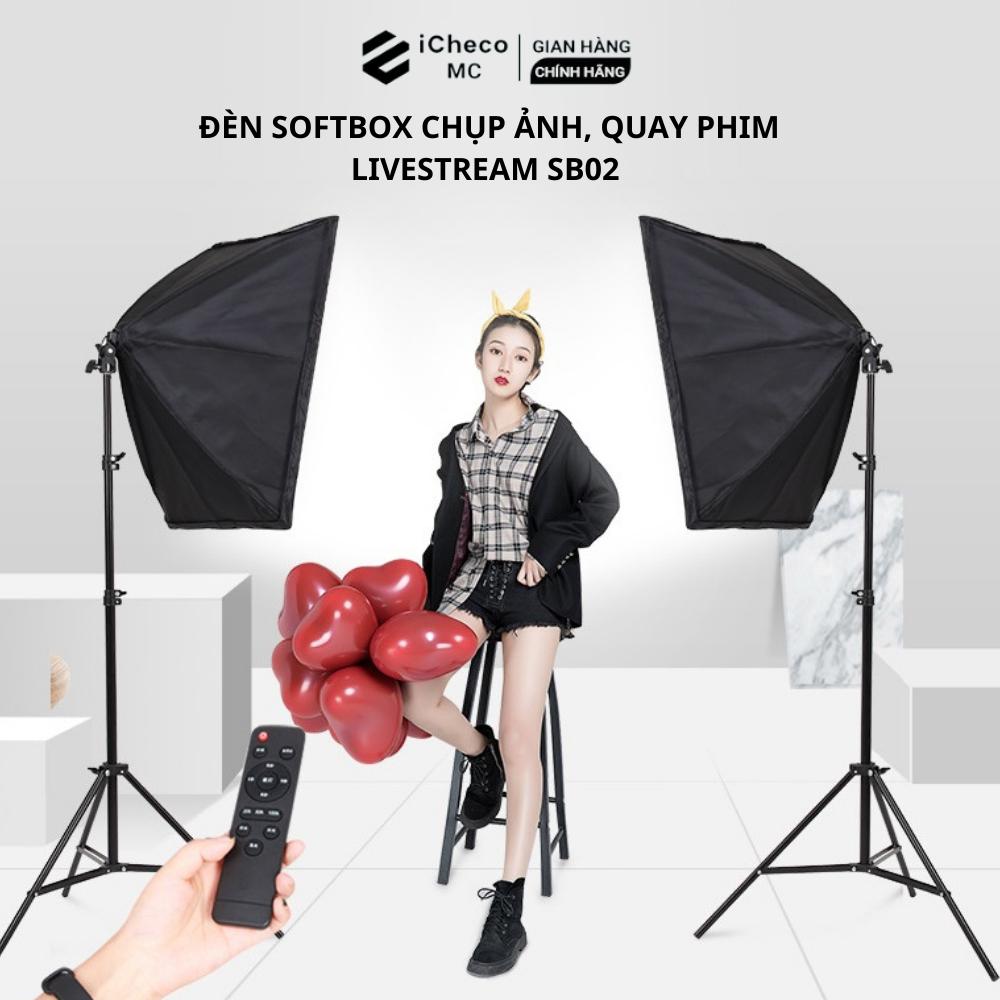 Softbox đèn studio chụp ảnh hỗ trợ sáng quay phim livestream bán hàng trực tuyến makeup chuyên ...