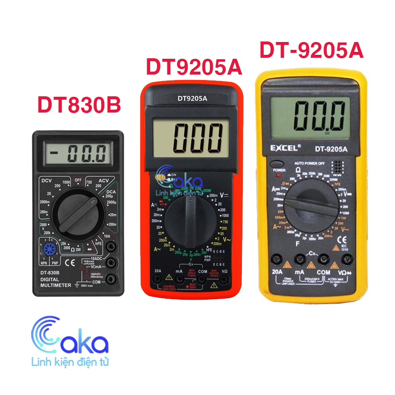 Đồng hồ đo điện vạn năng XL830L XL830 830 DT830B DT9205 9205 đã bao gồm pin | Shopee Việt Nam