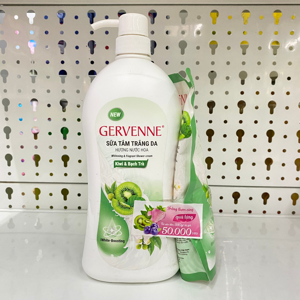 Sữa tắm trắng da Gervenne chai 900ml hương nước hoa (Tặng thêm túi sữa ...