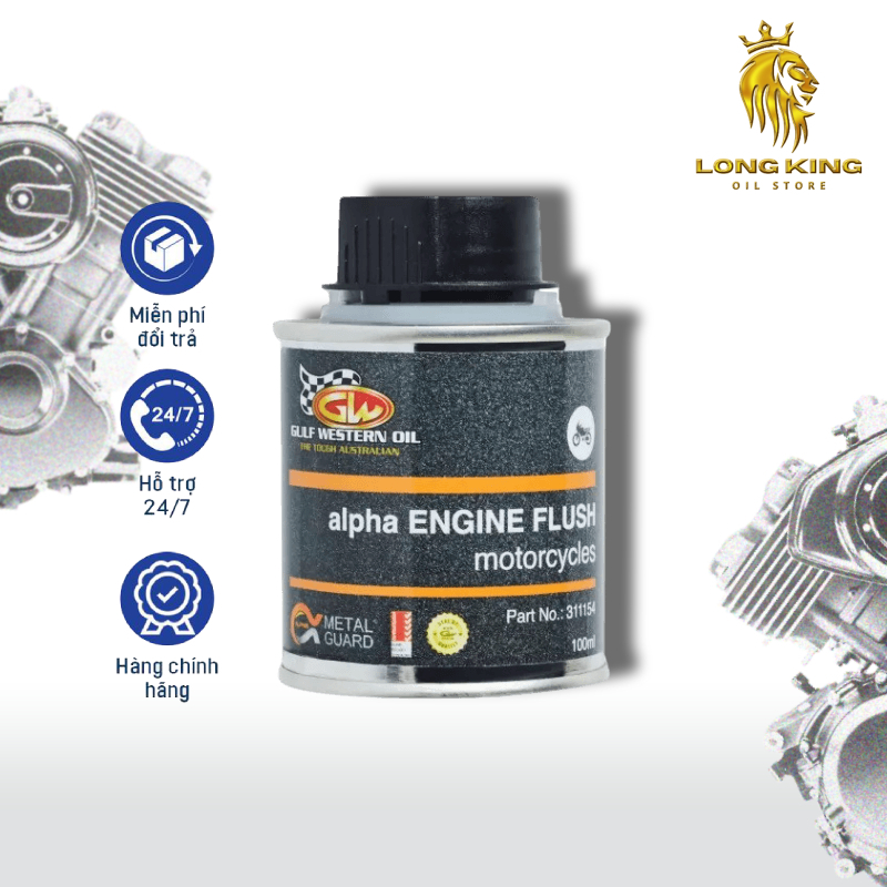 Súc Động Cơ Alpha Engine Flush Gulf Western Oil 100ml ( Dùng 3 lần thay ...
