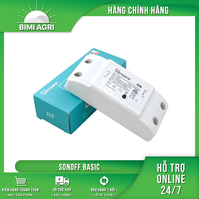 Công tắc wifi Sonoff Basic R2, điều khiển qua wifi | Shopee Việt Nam