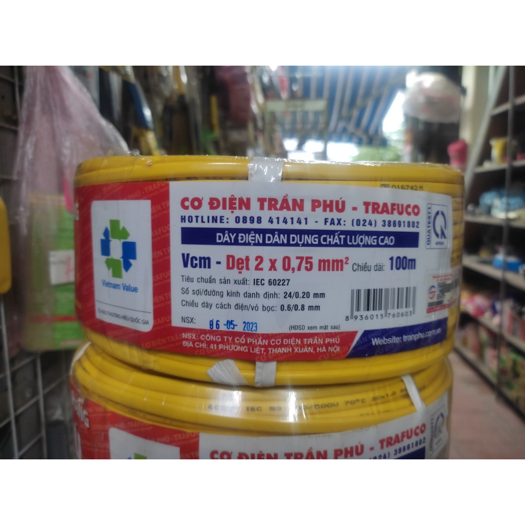 Dây Điện Trần Phú Chính Hãng 2x0.75, 2x1, 2x1.5, 2x2.5, 2x4, 2x6 (Giá 10m ) - Tổng Kho Kim Khí ...