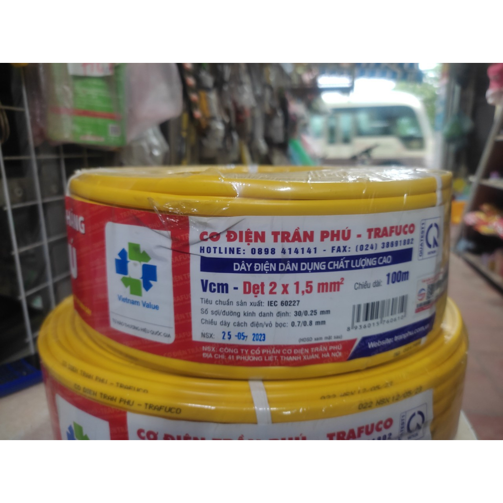 Dây Điện Trần Phú Chính Hãng 2x0.75, 2x1, 2x1.5, 2x2.5, 2x4, 2x6 (Giá 10m ) - Tổng Kho Kim Khí ...