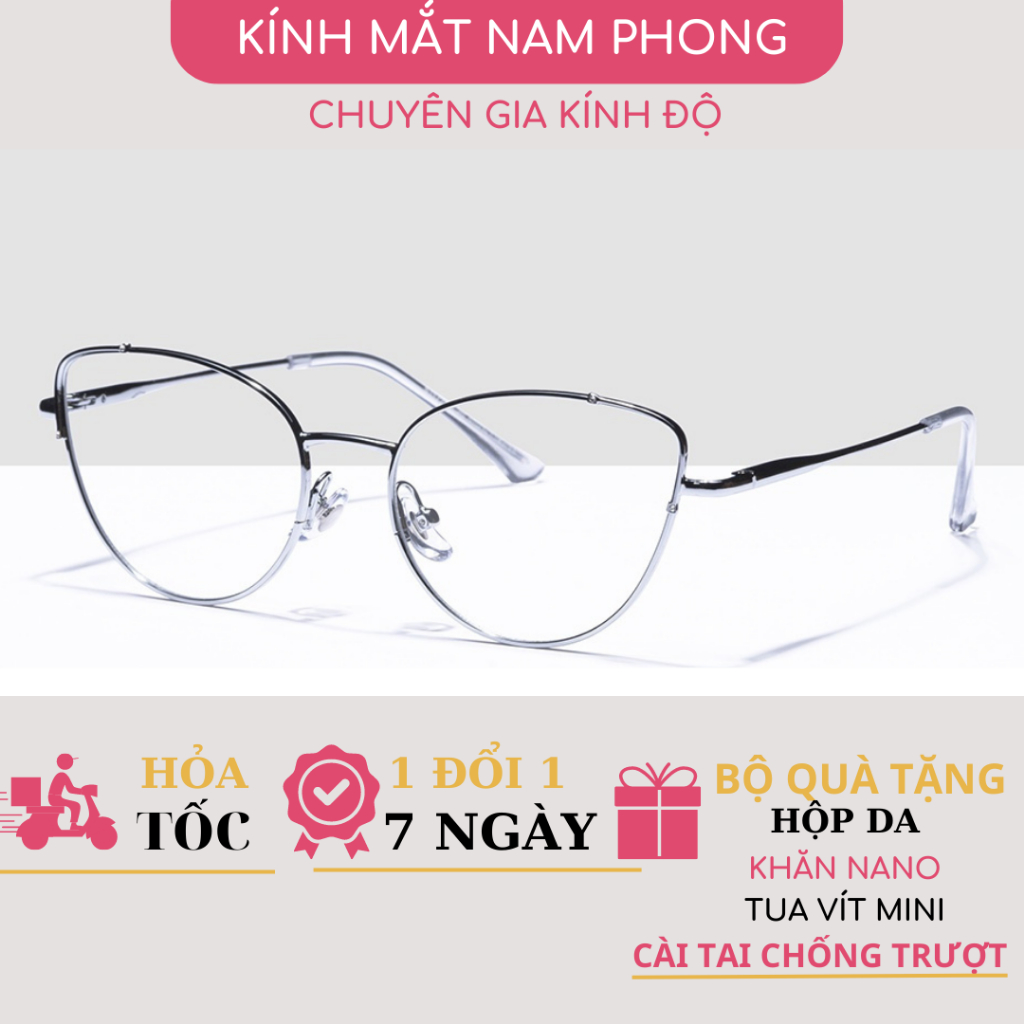 Gọng Kính Cận Kim Loại Nữ Mắt Mèo Titan Cao Cấp - Gọng Thời Trang Kim ...
