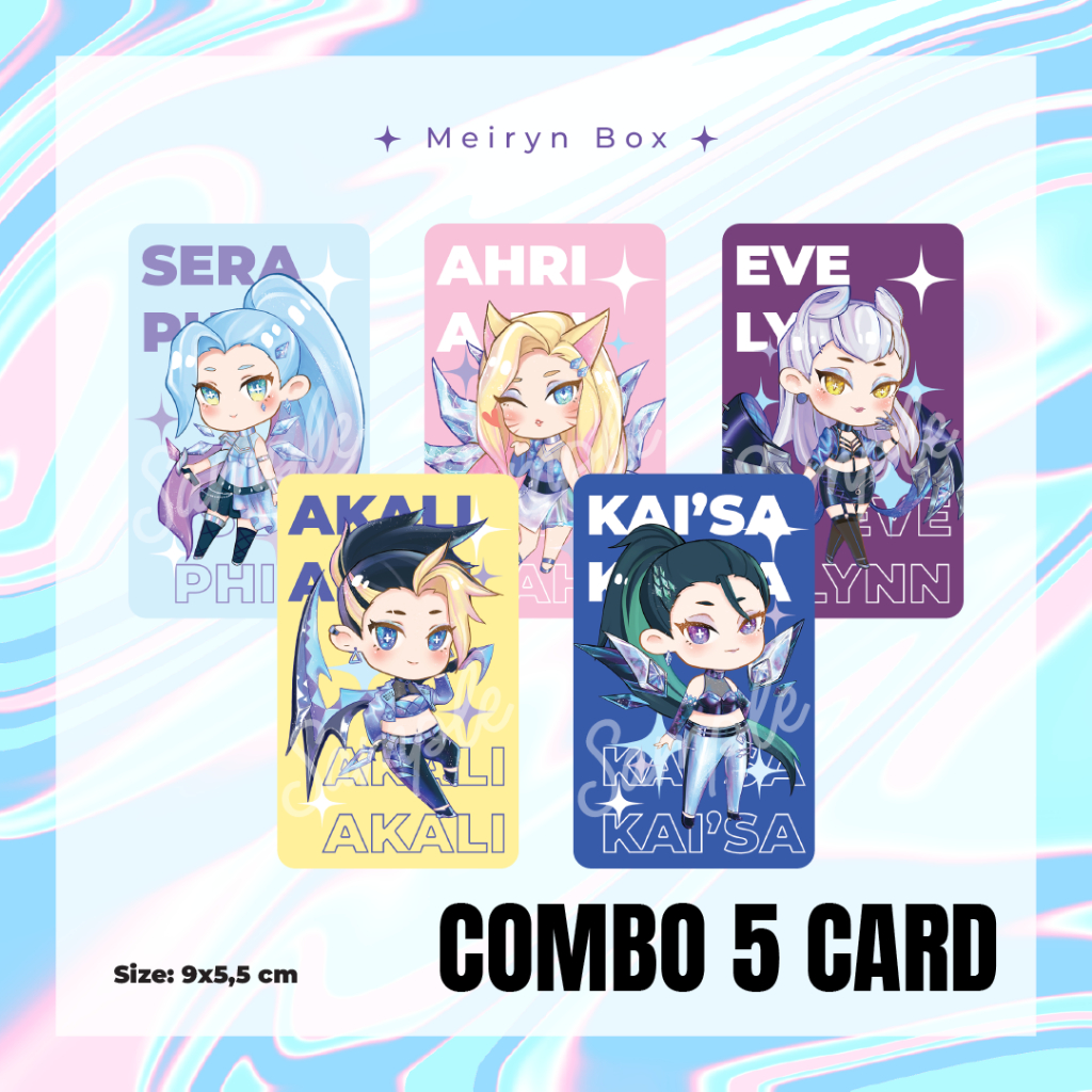[CARD BO GÓC] Card bo góc chibi Kda K/DA AllOut LOL - League Of Legends ...