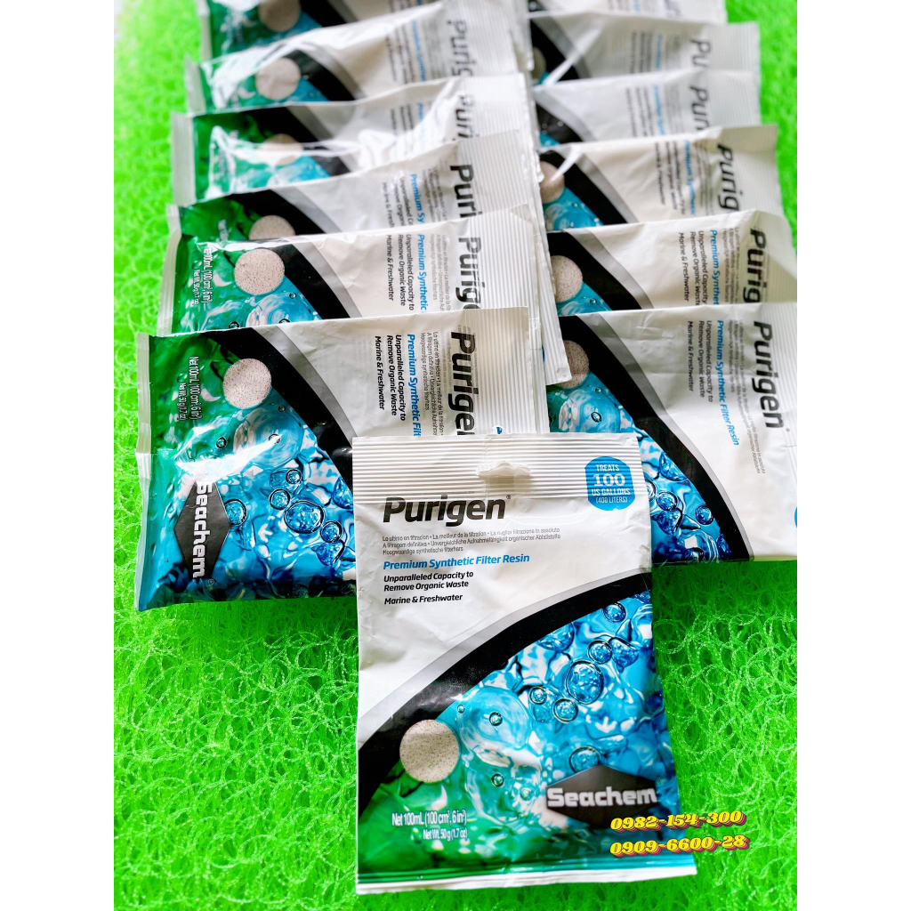 Purigen Seachem (túi 100ml) vật liệu lọc làm nước tàng hình, có sẵn túi ...