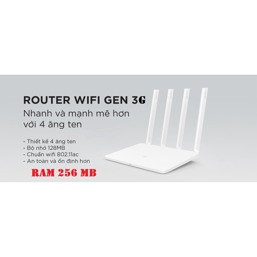 Router wifi Xiaomi Gen 3G R3G V1.0 AC1200Mbps cổng Lan 1Gbps RAM 256MB ...