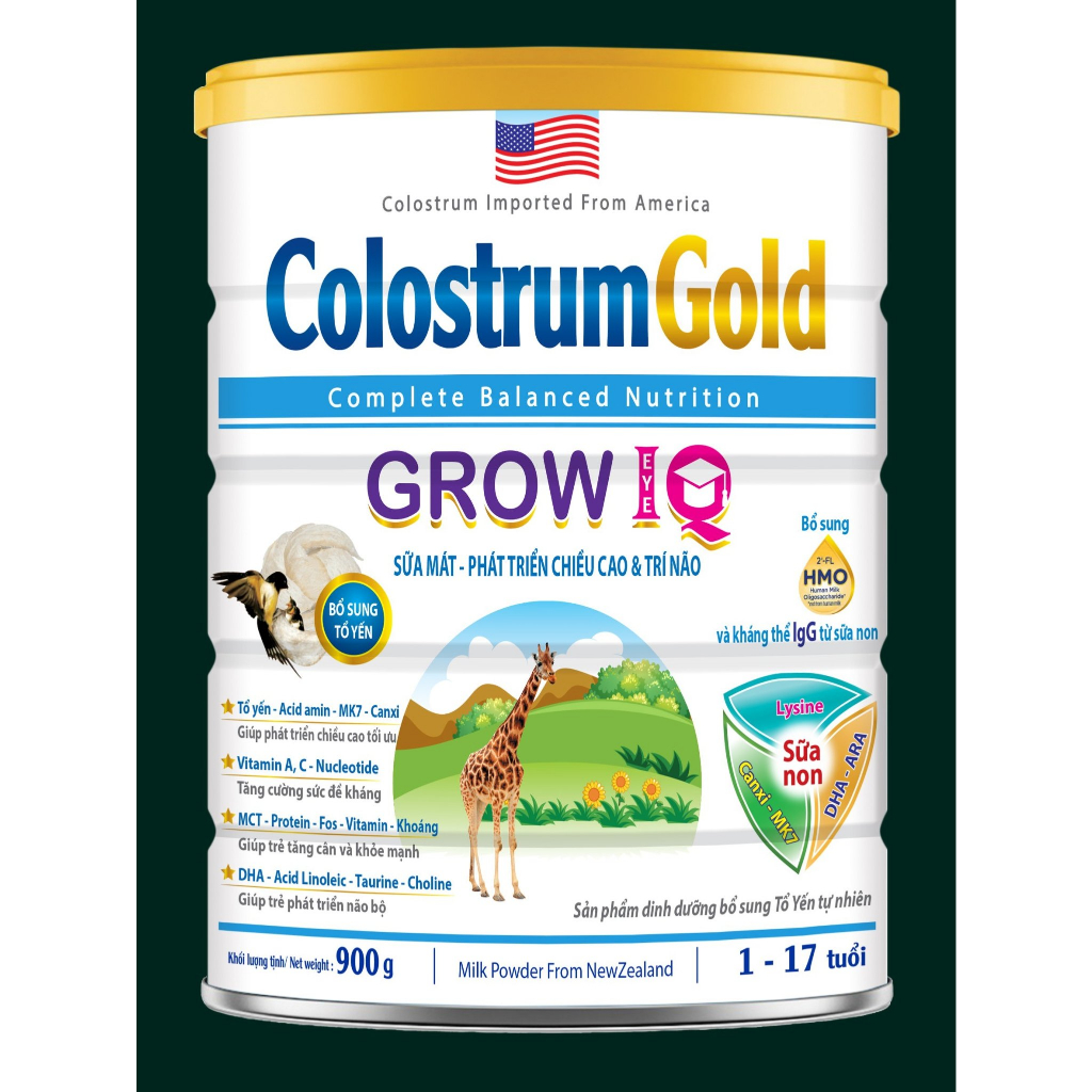 SỮA COLOSTRUM GOLD GROW IQ - 900G ( Phát triển chiều cao và trí não cho ...