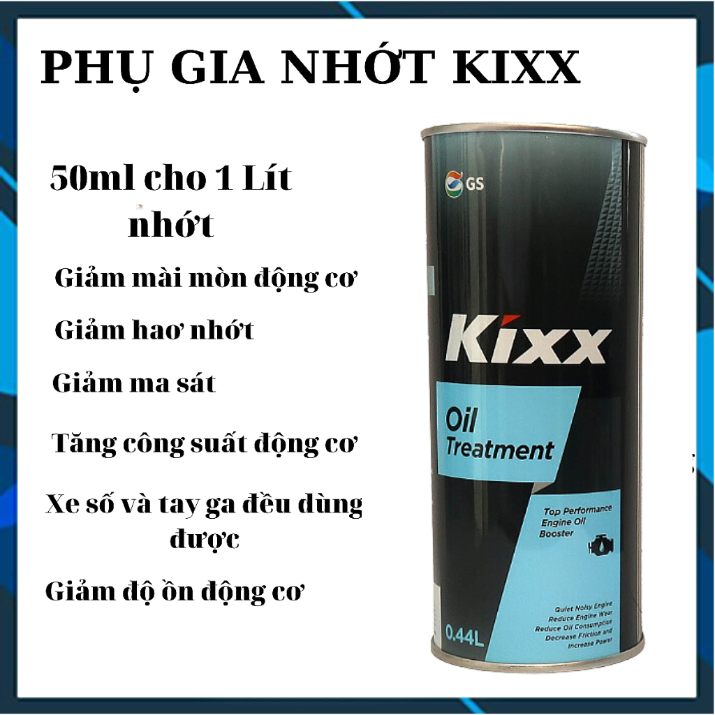 Phụ gia dầu nhớt Kixx Oil Treatment bảo vệ động cơ dùng cho xe số và ...