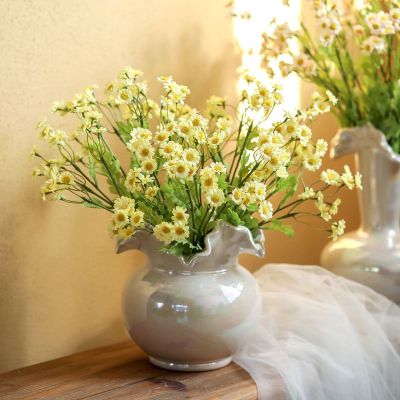 Hoa cúc hoạ mi giả 1 cành 30 bông hoa, hoa daisy decor phòng, homestay ...