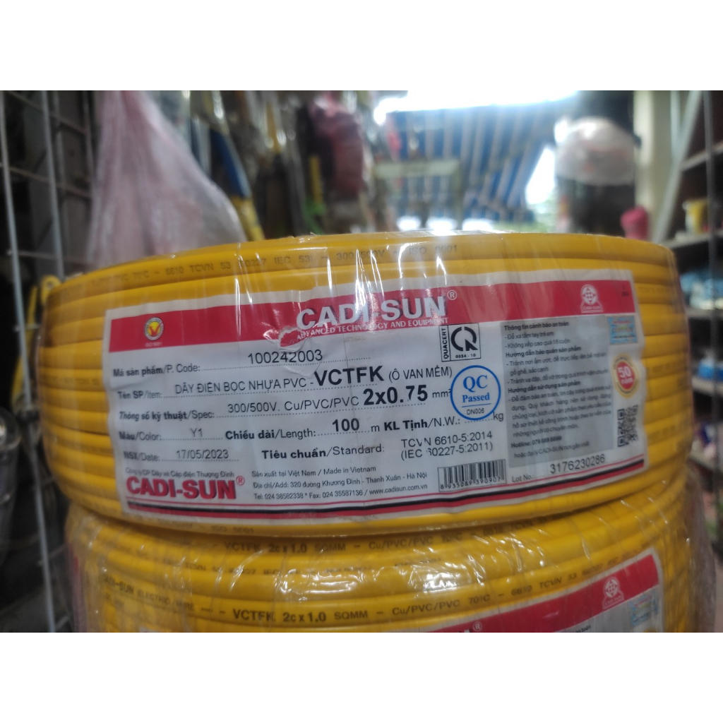 Dây Điện Đôi Cadisun Các Loại ( Giá 1m) Hàng Chính Hãng 2x0,75/ 2x1.5 / 2x2,5 / 2x4 | Shopee ...