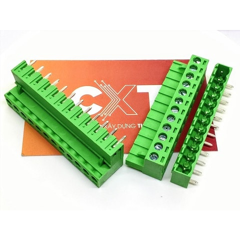 (Domino 5.08) Cầu đấu nối 5.08mm 12P chân cong chặn 2 đầu (Terminal Block 2EDG5.08-12P) | Shopee ...