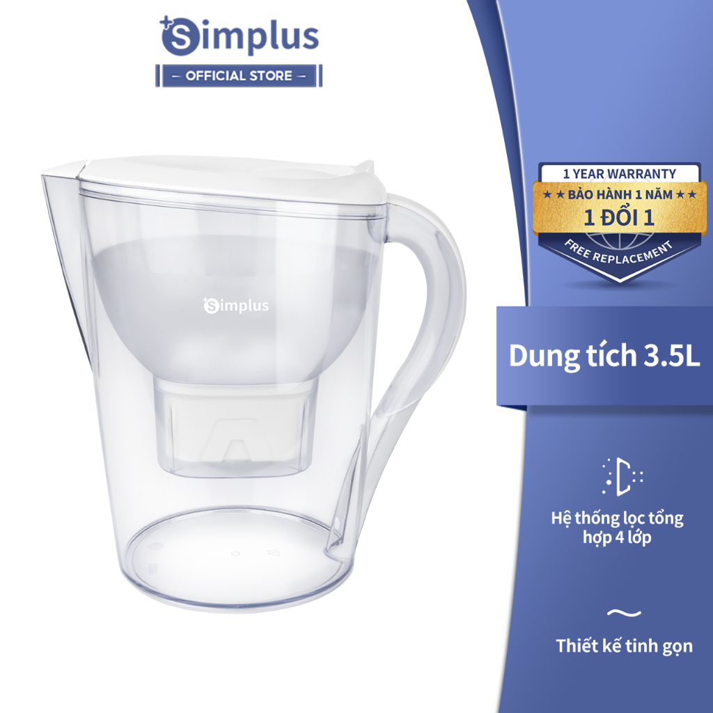 Simplus Bình Lọc Nước Cầm Tay Dung Tích Lớn 3.5L LVSH001 - Bảo Hành 1 Năm 1 Đổi 1 | Shopee Việt Nam