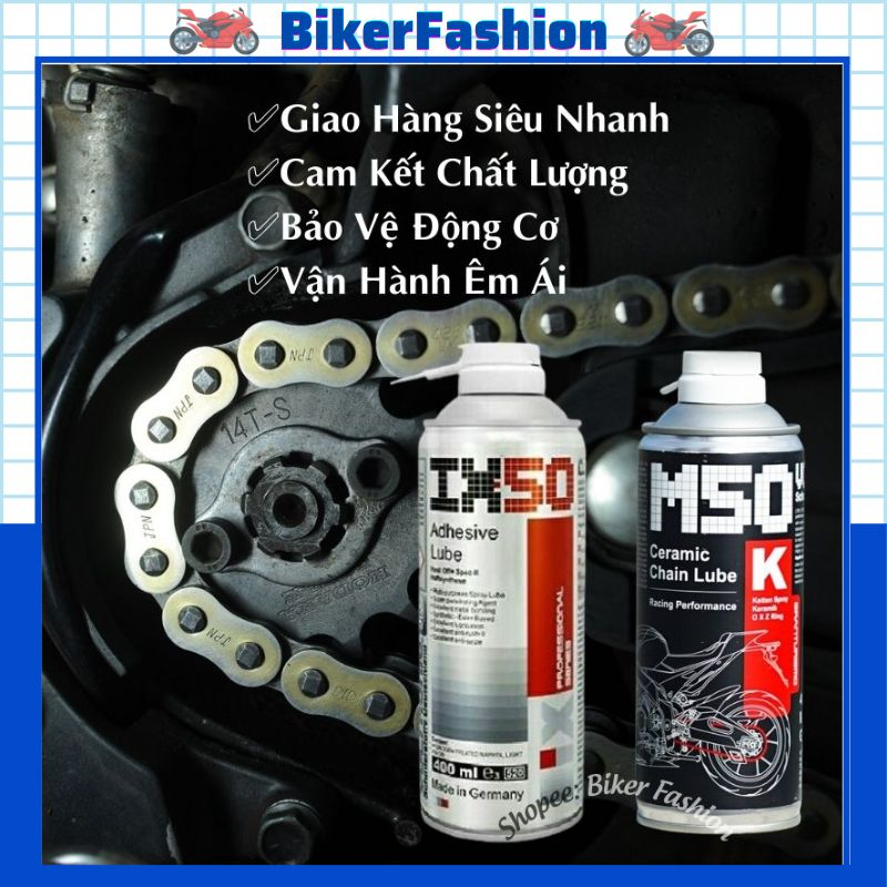 Chai Xịt Dưỡng sên Voltronic IX50 ( 400ml ) , M50K Chain Lube Ceramic ...