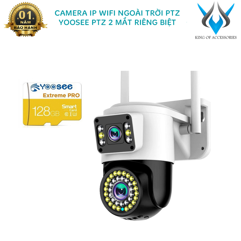 Camera IP wifi 2 mắt ngoài trời PTZ Yoosee AI Smart 1920P x 2160 ...