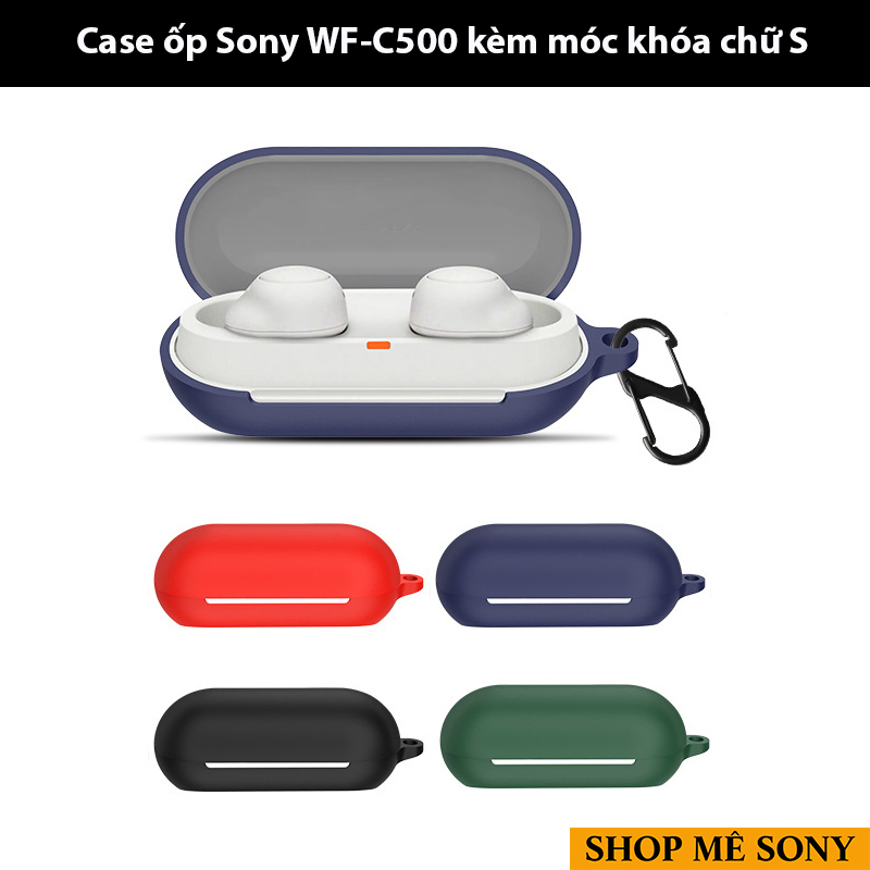 Sony WF-C500 - Ốp case silicon kèm móc khóa kim loại - Shop Mê Sony ...