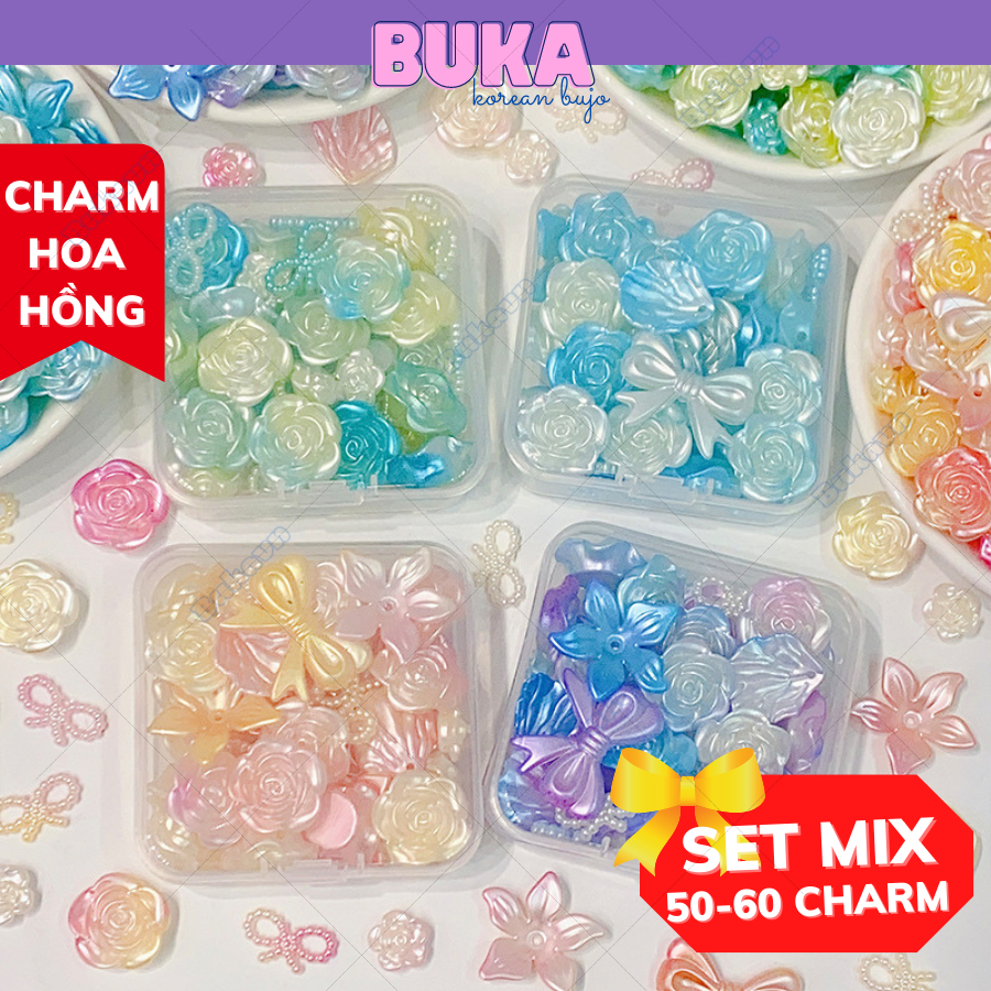 Charm Hoa Hồng Buka Trang Trí Decor Toploader, Trang Trí Ốp Điện Thoại ...