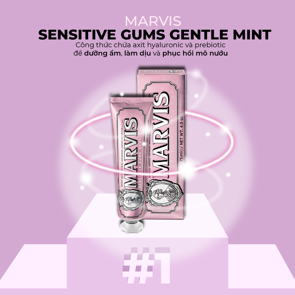 Kem Đánh Ý Marvis Cho Răng Nhạy Cảm Sensitive Gums Gentle Mint 75ml ...