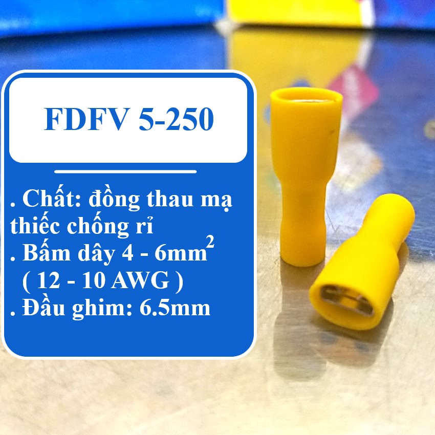 Đầu cos ghim dẹp cao cấp KST bằng đồng bấm nối dây điện FDFV | Shopee ...