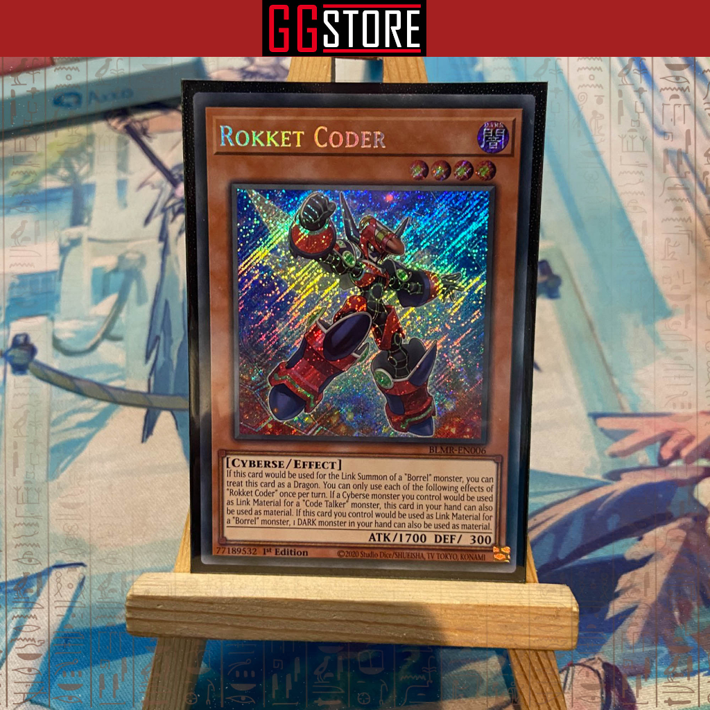 [ Bài Yugioh Chính Hãng ] Rokket Coder - BLMR-EN006 - Secret Rare 1st ...
