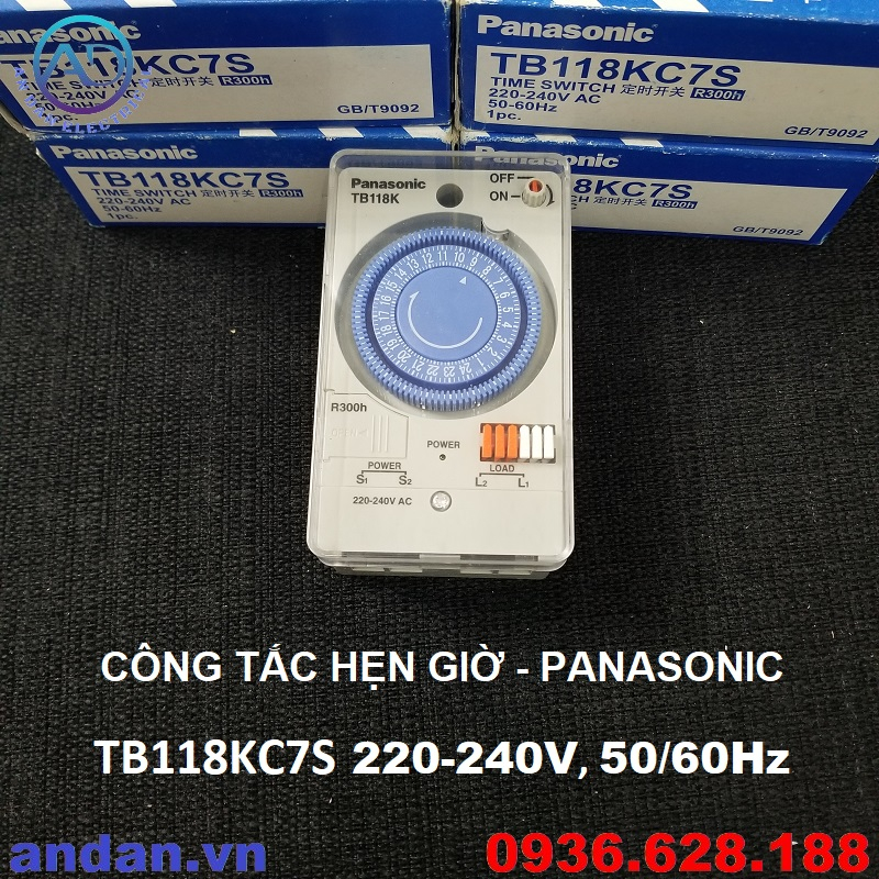 Công tắc đồng hồ Panasonic TB118KC7S, Đồng hồ hẹn giờ 24h TB118K, Timer ...
