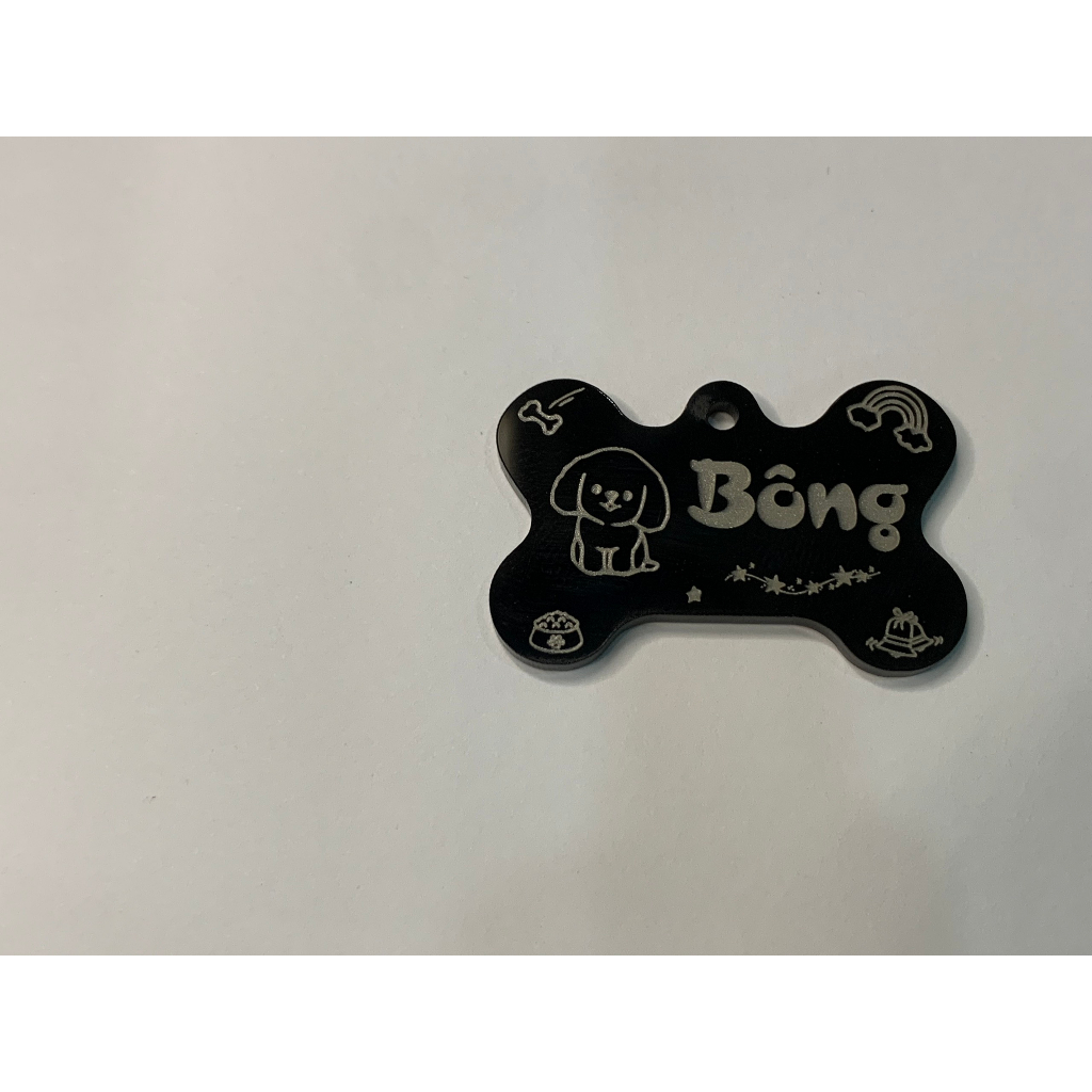 Thẻ Tên, Bảng Tên Mica Cho Chó Mèo Khắc Theo Yêu Cầu (Nhắn nội dung cần ...