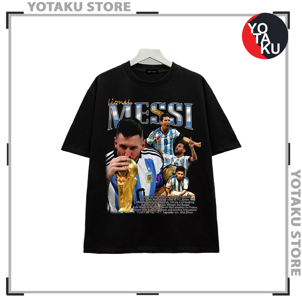 Áo thun cotton nam nữ tay lỡ M10 Lionel Messi, áo phông in hình Messi ...