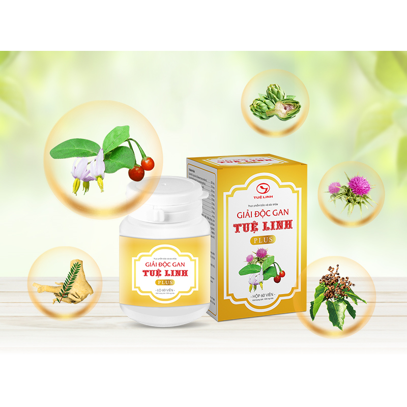 Giải độc gan Tuệ Linh [CHÍNH HÃNG] Hộp 60v - Hỗ trợ giải độc gan, Tăng cường chức năng gan ...