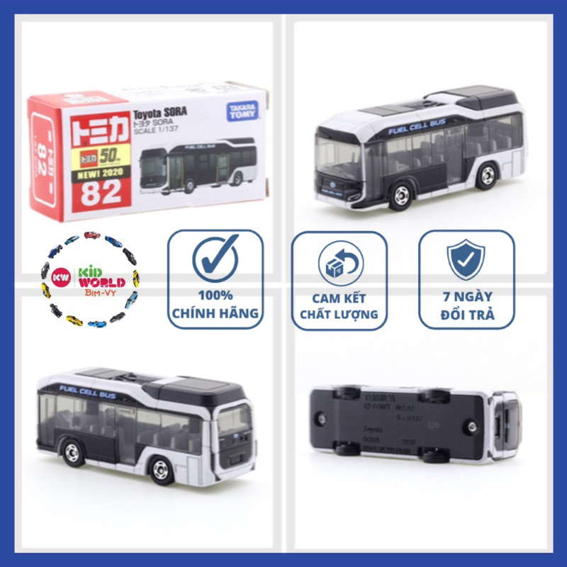 Xe mô hình Tomica Box Toyota Sora Fuel Cell Bus. No.82. Tỷ lệ 1:137 ...