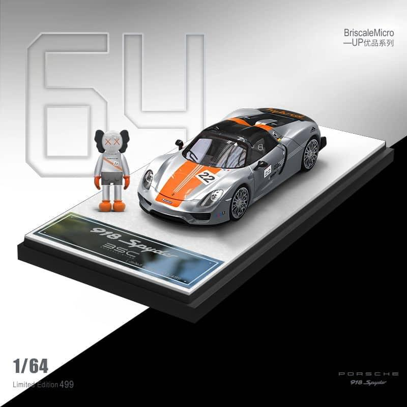 MÔ HÌNH 1:64 BRISCALE MICRO - Porsche 918 Spyder 22# Orange Livery ...