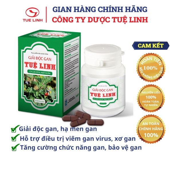 Giải độc gan Tuệ Linh [CHÍNH HÃNG] Hộp 60v - Hỗ trợ giải độc gan, Tăng cường chức năng gan ...