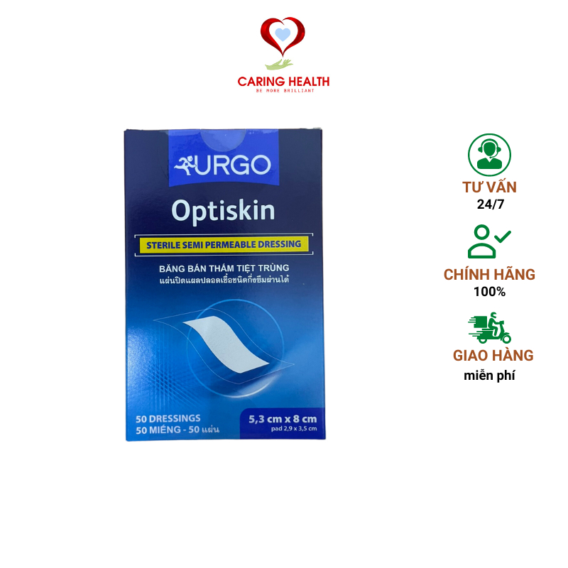Băng keo có gạc vô trùng không thấm nước Urgo Optiskin 53x80mm | Shopee ...