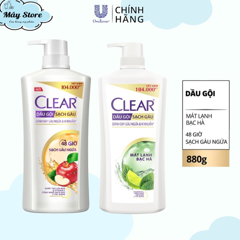 Dầu Gội Đầu Clear sạch gàu ngứa và vi khuẩn 880g | Shopee Việt Nam