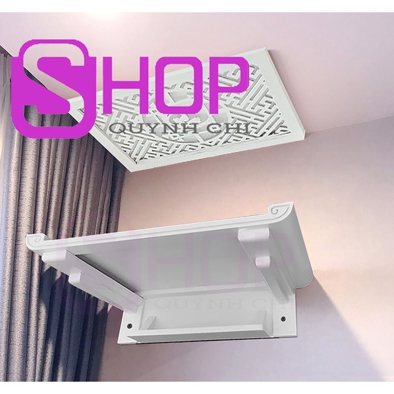 bàn thờ treo tường gỗ sồi phun trắng công nghiệp kt 41x61 | Shopee Việt Nam