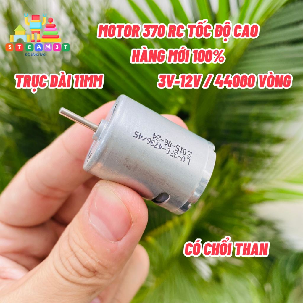 Motor 370 tốc độ cao 19000 - 51000 RPM điện áp 3.7V - 11V dùng pin cho ...