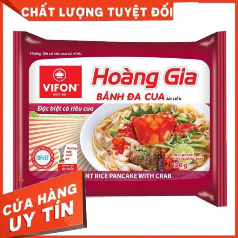 Gói Bánh Đa Cua Hoàng Gia Vifon 120g ( Có Gói Thịt Thật 61g) | Shopee Việt Nam
