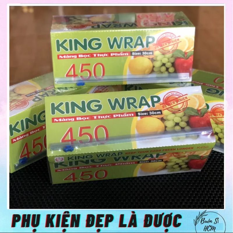 Màng bọc thực phẩm King Wrap 450, cuộn màng bọc thực phẩm tiện dụng hỗ ...