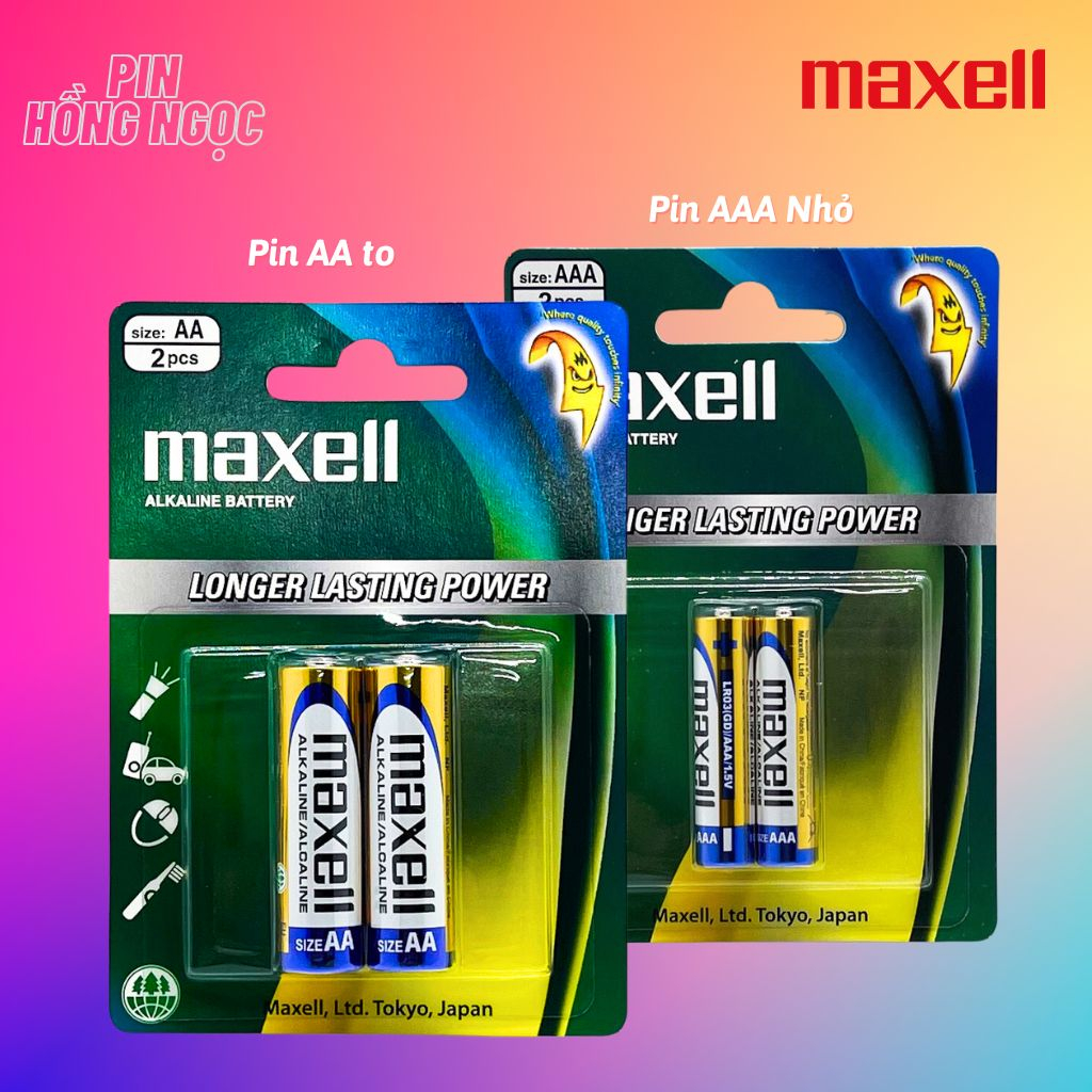 Vỉ 2 Viên Pin AA , AAA Maxell Alkaline 1,5V bền bỉ - Chính Hãng ...