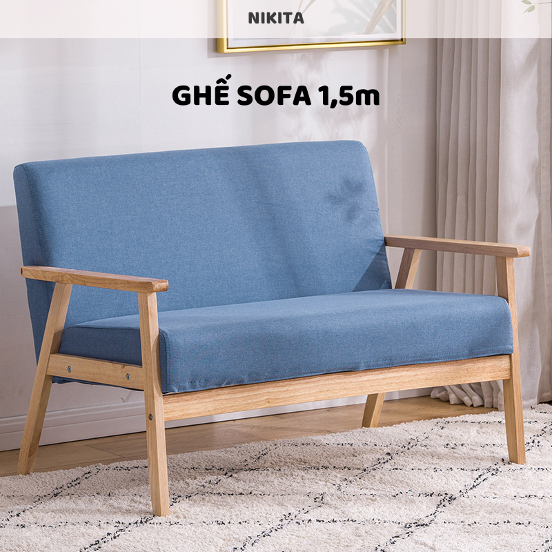 Ghế sofa nỉ dài 1m5, sofa giường đa năng decor phòng khách quán cafe ...