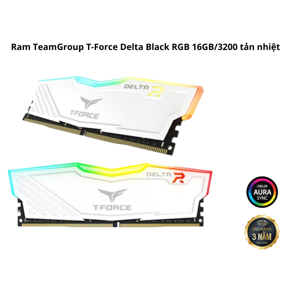Ram TeamGroup T-Force Delta Black RGB 16GB/3200 tản nhiệt | Shopee Việt Nam