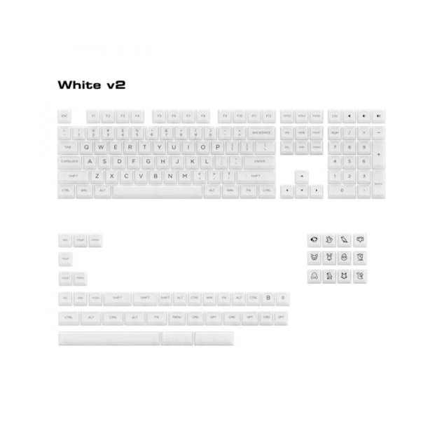Bộ AKKO Clear Keycaps Set v2 – White (PC / ASA profile / 155 nút ...