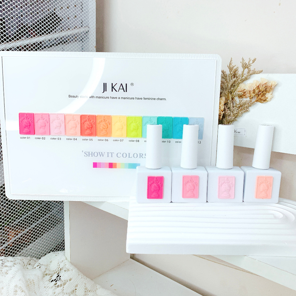 Set sơn gel Jikai 12 màu tặng bảng màu | Shopee Việt Nam