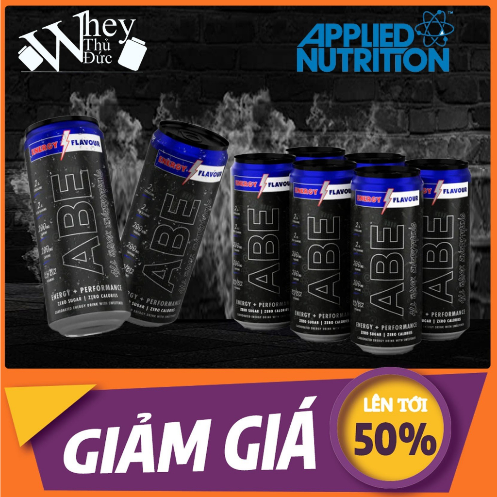 Bộ 3 lon ABE Lon Applied Nutrition 330ml vị Energy- tăng sức mạnh tăng ...