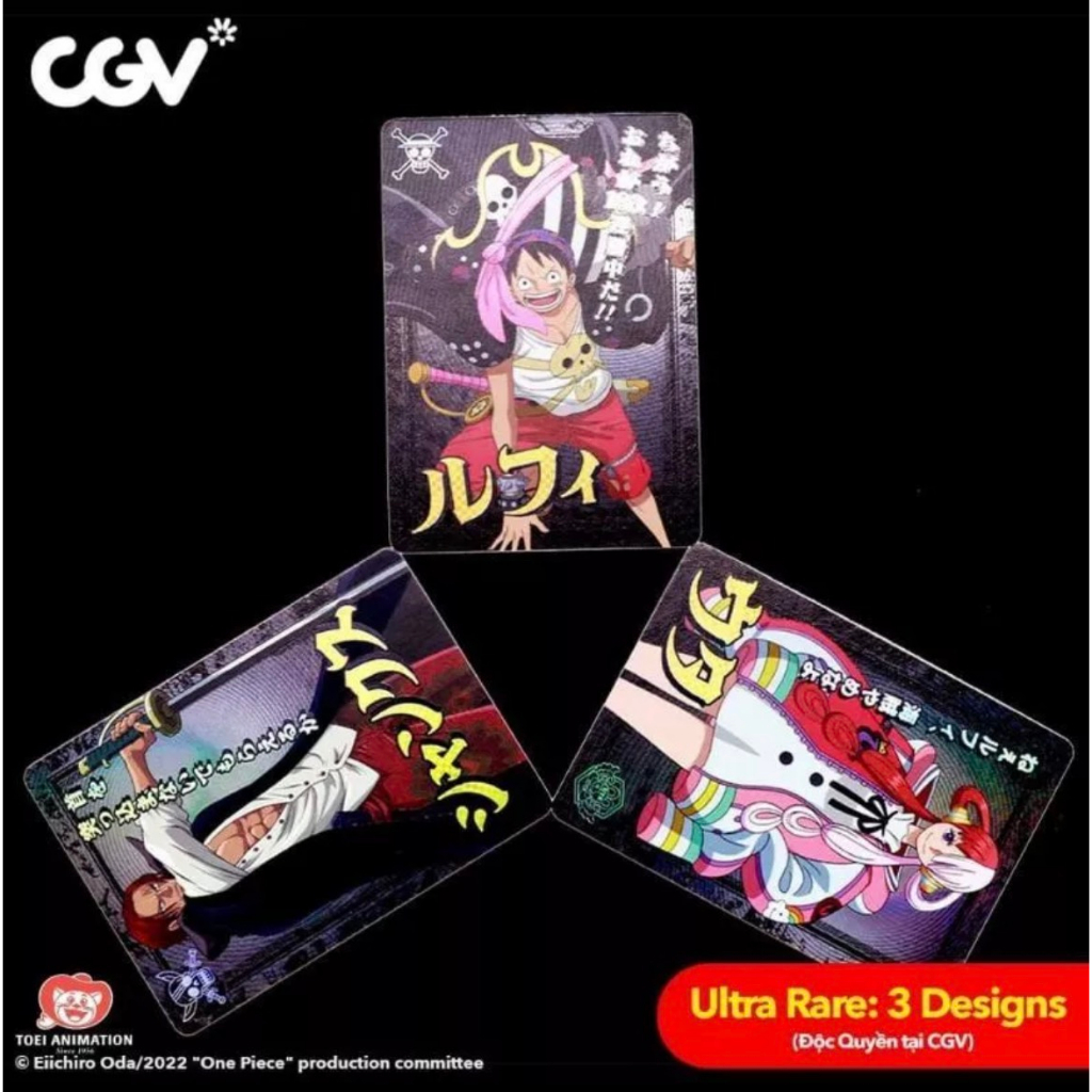 Thẻ Card One Piece Film Red CGV [ UR ] - LUFFY UTA SHANK | Shopee Việt Nam
