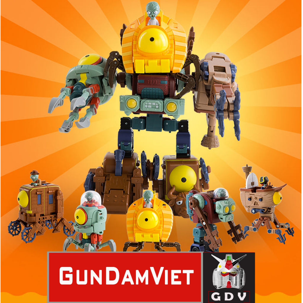 Đồ chơi Robot Plant vs Zombie 2 Zomboss 5 in 1 lắp ghép dành cho bé ...
