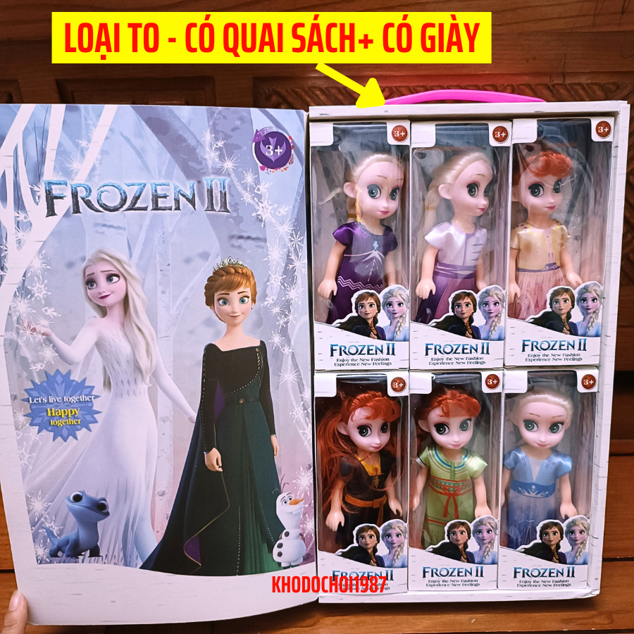 [Size Đại] SET 6 BÚP BÊ CÔNG CHÚA ELSA Và ANNA_ Frozen 2, công chúa ...