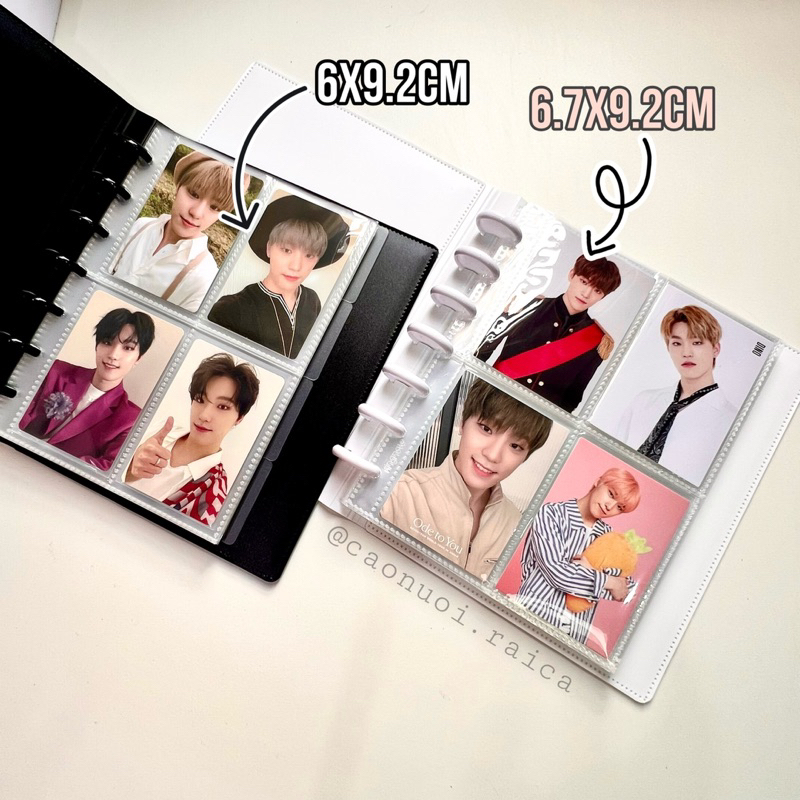 [cÓ SẴn] Ringnote A5 4Ô BÌa Đen TrẮng Sheet Pp VỪa Bo GÓc Pola Anime