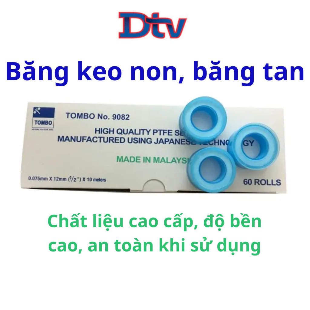 Cuộn băng keo non, băng keo lụa Tombo 9082 Malai, cao su non Tomlo cuộn 10 mét | Shopee Việt Nam