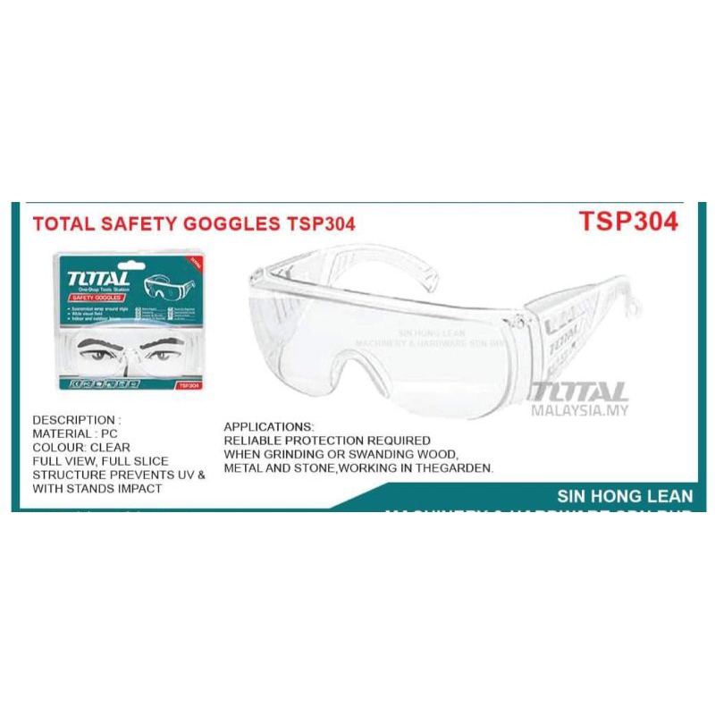 Kính bảo hộ lao động (loại chống va đập) TOTAL TSP304 | Shopee Việt Nam