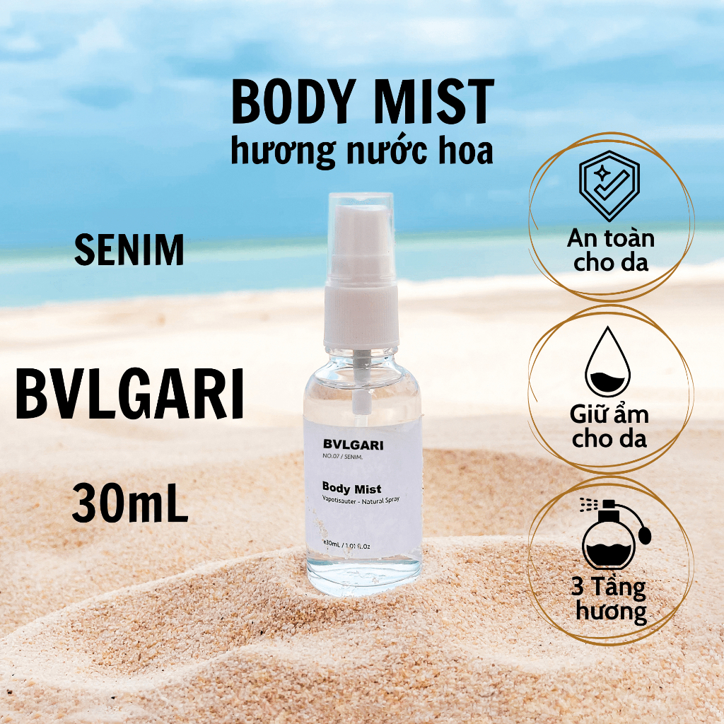 Body mist nữ hương nước hoa Bvlgari chính hãng senim, nước hoa body ...